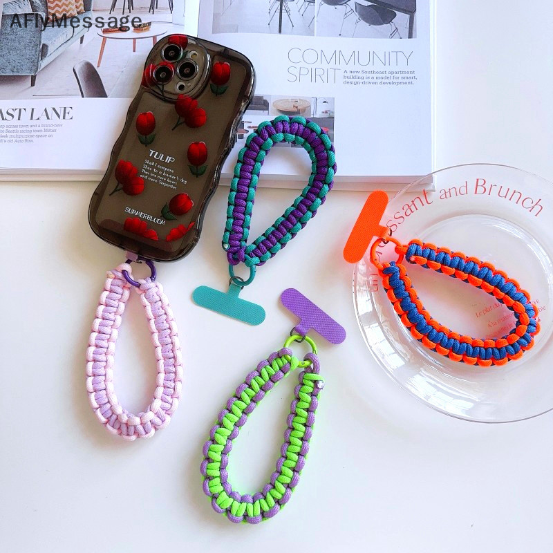 Afl เชือกเส้นเล็กโทรศัพท์มือถือทวิภาคีสี W/Spacer Anti-loss สายรัด ...