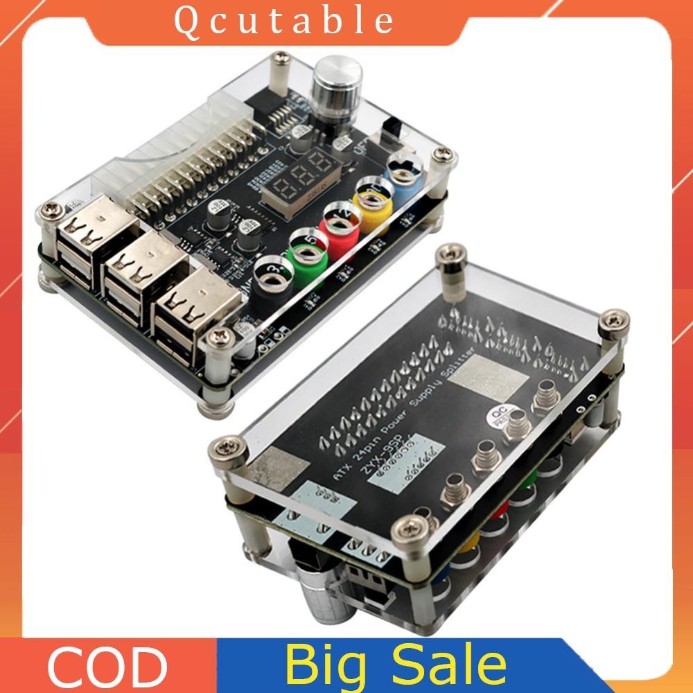 24pin ATX Power Supply Breakout Board ปรับแรงดันไฟฟ้าลูกบิด 6 พอร์ต USB ...