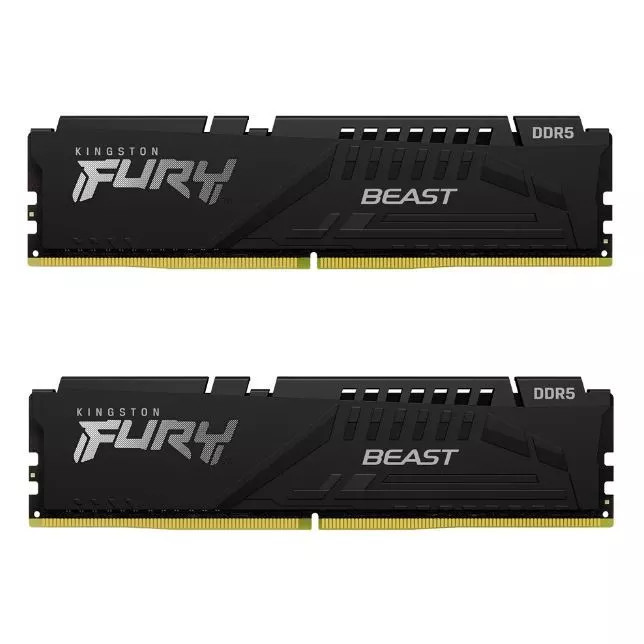 KINGSTON RAM 32GB (16GBx2) DDR5 5600MHz CL40 DIMM (Kit of 2) FURY Beast Black (KF556C40BBK2-32 ...