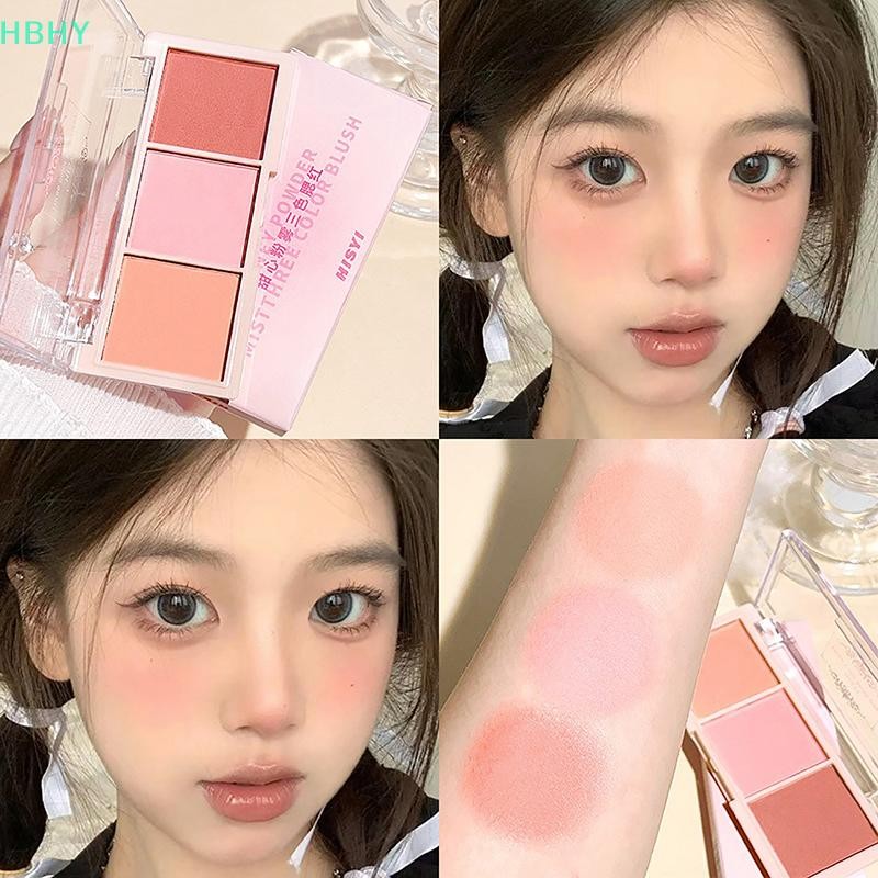 HB 3 สี Blush Palette Blush Face Makeup Palette Mashed Potato Texture ...