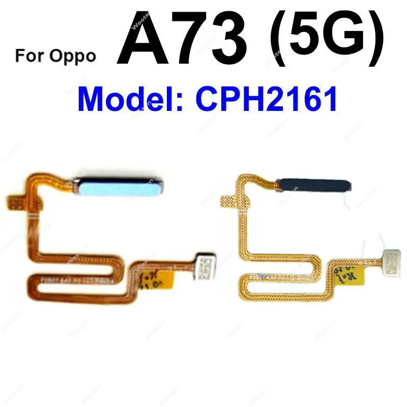 สําหรับ OPPO A73 5G CPH2161 เซ็นเซอร์ลายนิ้วมือ Touch Power ปุ่ม ...