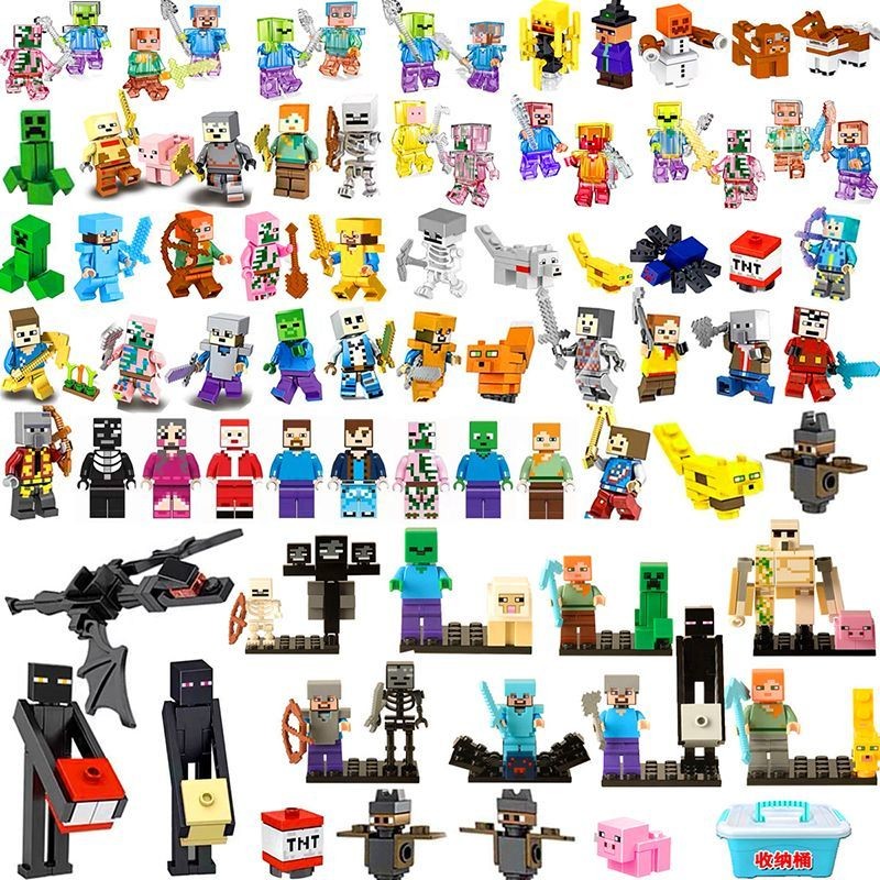 สินค้าใหม่พร้อมสต็อก Minecraft Minifigure ใช้งานร่วมกับ Lego Building ...