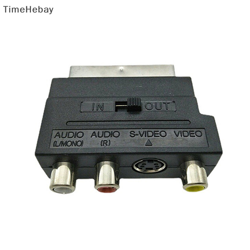 Timehebay 21Pin Scart Adapter AV Block ถึง 3 RCA Phono Composite S ...