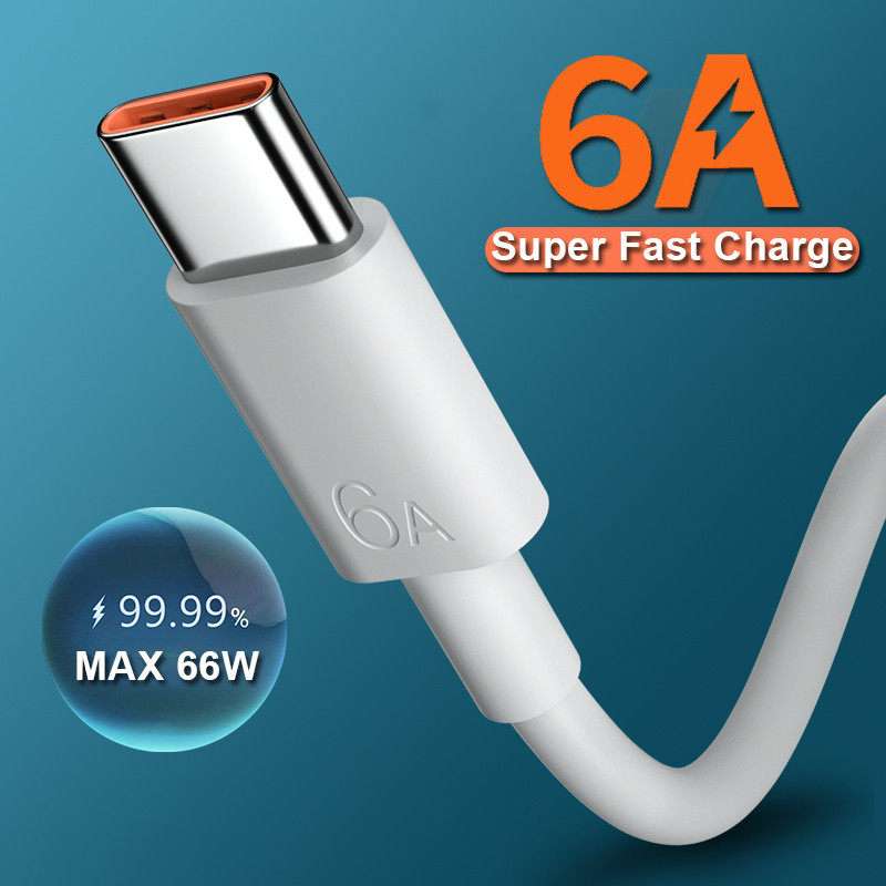 6Aสายชาร์จ หัวชาร์จ 18W 33W 67W 66Wสำหรับ Xiaomi USB Type C รองรับ Quick Charge 3.0 4.0 Turbo ...
