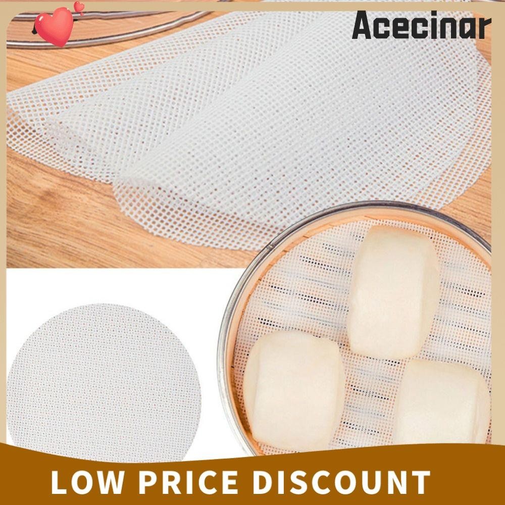 Acecinar แผ่นตาข่ายซิลิโคน ทรงกลม ไม่ติดผิว ใช้ซ้ําได้ สําหรับนึ่งอาหาร ...