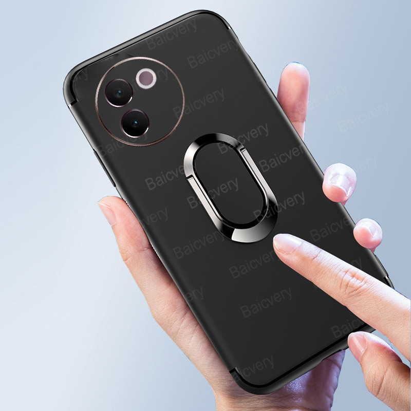 เคสโทรศัพท์ VIVO V30e V2340 V2339 / V40 LITE 5G คุณภาพสูง Matte สีดํา ...