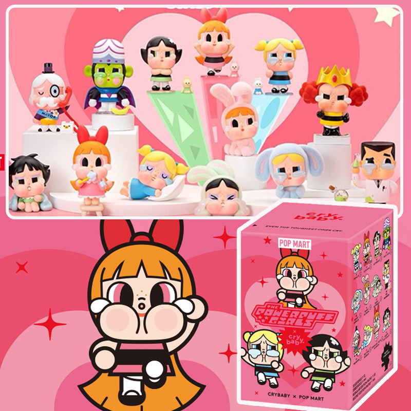 COD POPMART CRYBABYxPowerpuff Girls Series ฟิกเกอร์กล่องปริศนา อิน ...
