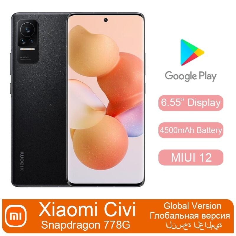 Xiaomi Civi 5G โทรศัพท์มือถือ Snapdragon 778G 4500mAh แบตเตอรี่ 55W QC Fast Charge จอแสดงผล OLED ...