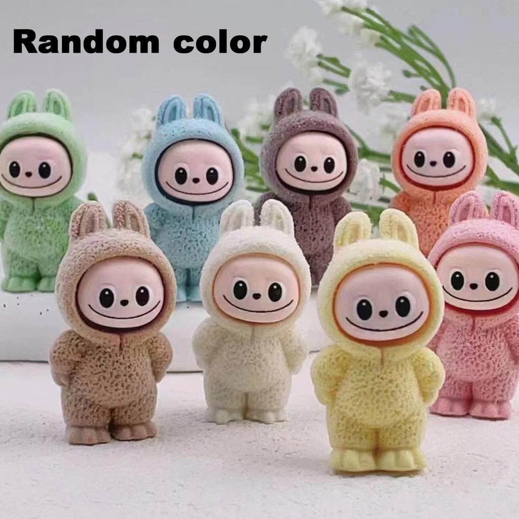 Mini Bubble Mart LABUBU Figurines การ์ตูน Miniature Freestand ...