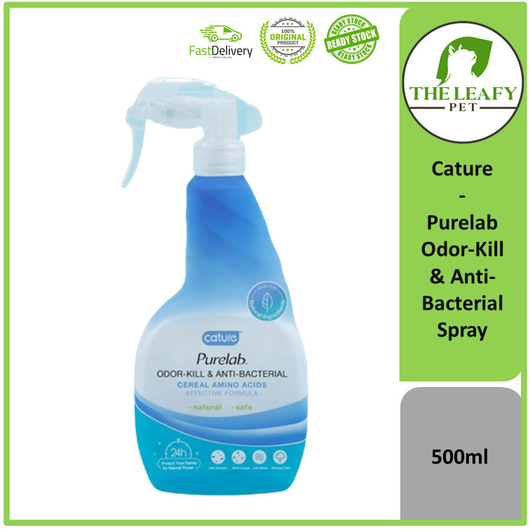 Cature Purelab Odor-Kill & Anti-Bacterial Spray for Pets - 500ml ...