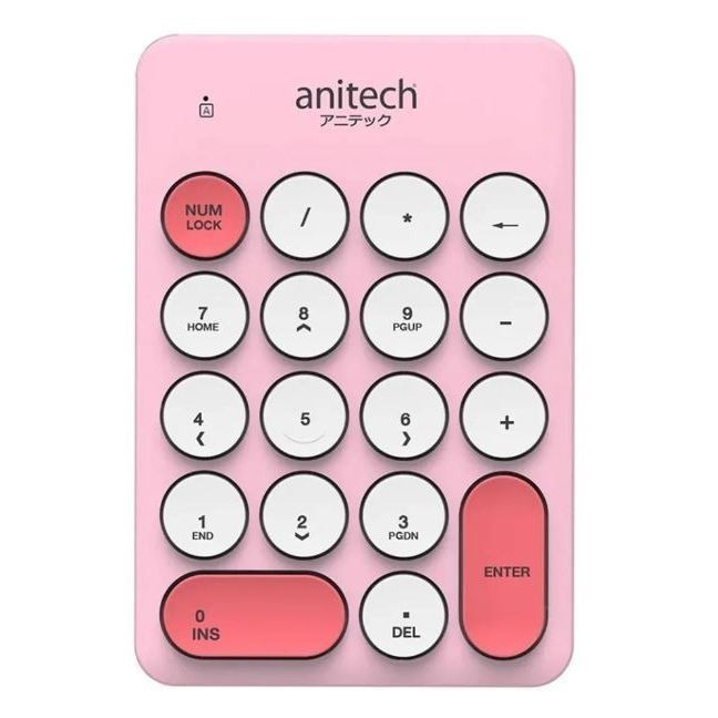 ANITECH N186 PINK WIRELESS NUMERIC KEYBOARD แป้นพิมพ์ตัวเลขไร้สาย รับ ...