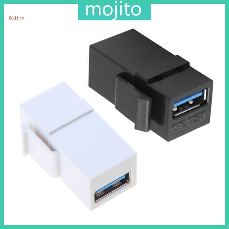 Mojito 2 ชิ้น USB Keystone แจ็ค Flush ประเภท USB 3 0 หญิงหญิงอะแดปเตอร์ USB หญิง Coupler Snapped ...
