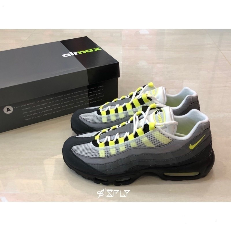 รองเท้าผ้าใบ NK Air Max 95 E CT1689-001 สีเทาเรืองแสง สีเขียว รองเท้า ...