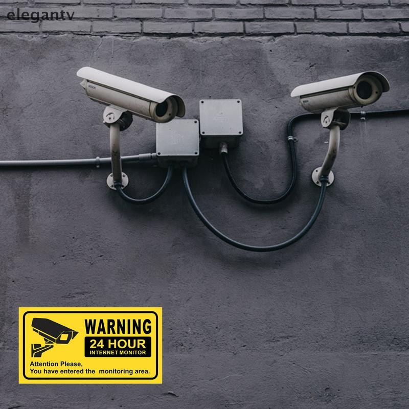 Egn 10 ชิ้นกล้องวงจรปิดความปลอดภัย 24 ชั่วโมงป้ายการเฝ้าระวังวิดีโอ ...
