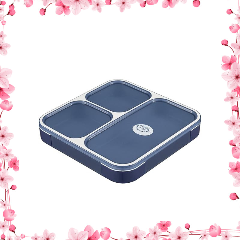 "Smart Carry Thin Bento Box Set - 800ml, Antibacterial, Leak-Resistant ...