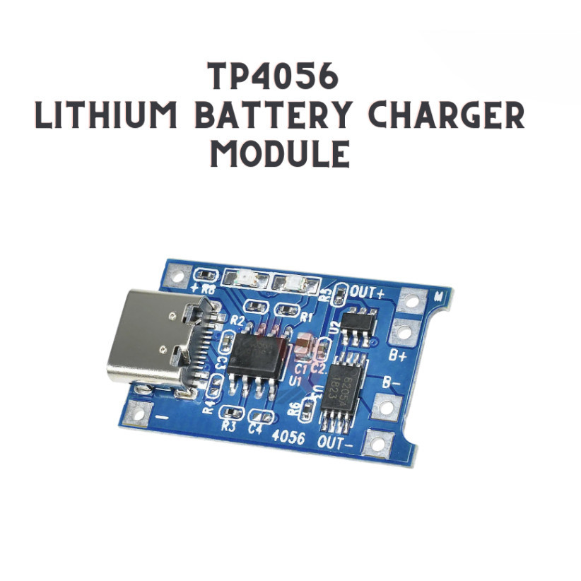Type C 5V 1A 18650 TP4056 Lithium Battery Charger Module Charging Board With Protection Dual ...