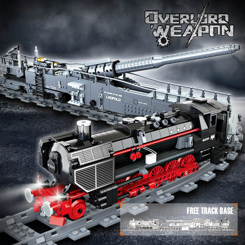 49in Overlord Train K5 เลโก้รถไฟชุด 1631pcs Super Long Train มาพร้อมกับ ...