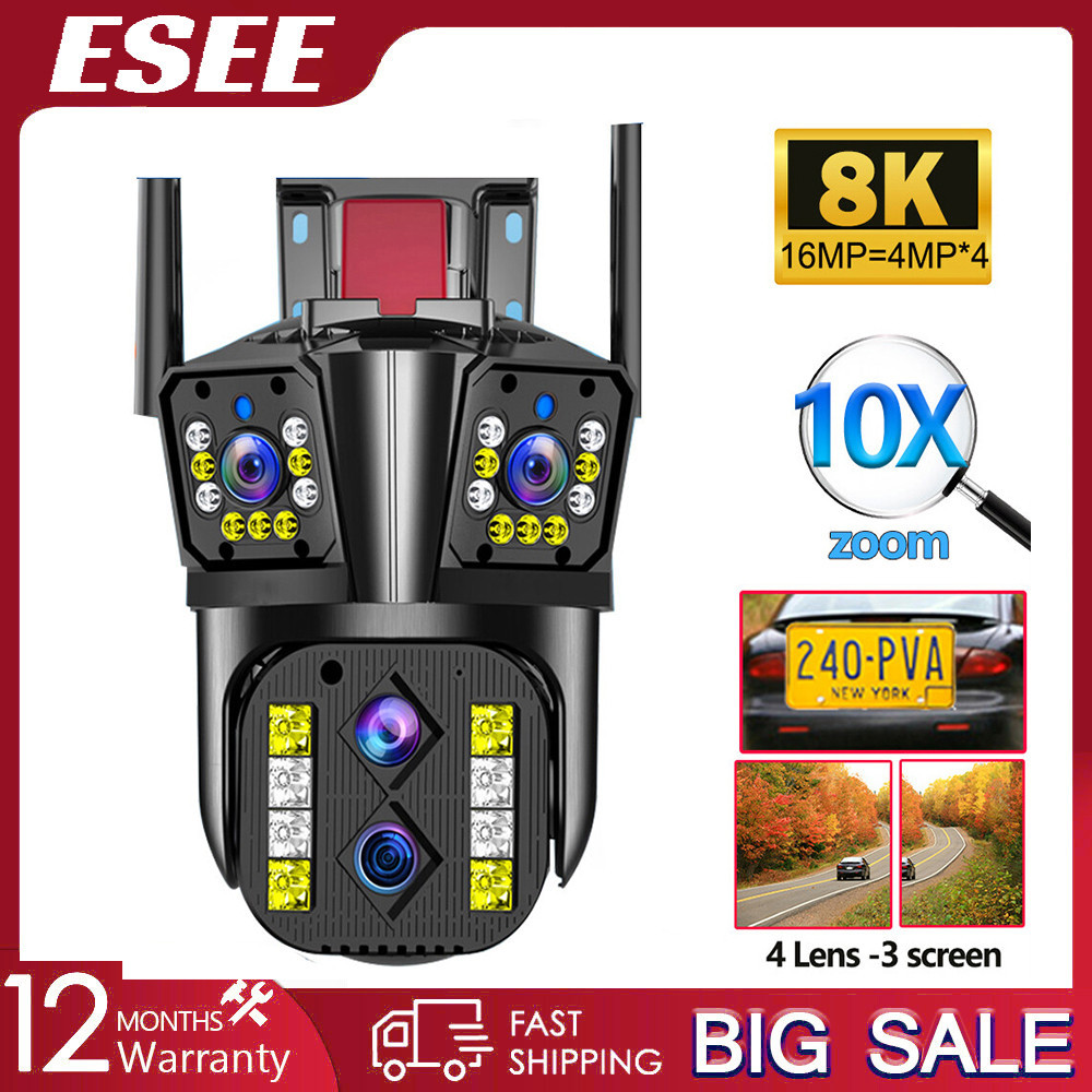ESEE 8K 16MP four lens, cctv camera wifi, cctv wireless outdoor camera ...