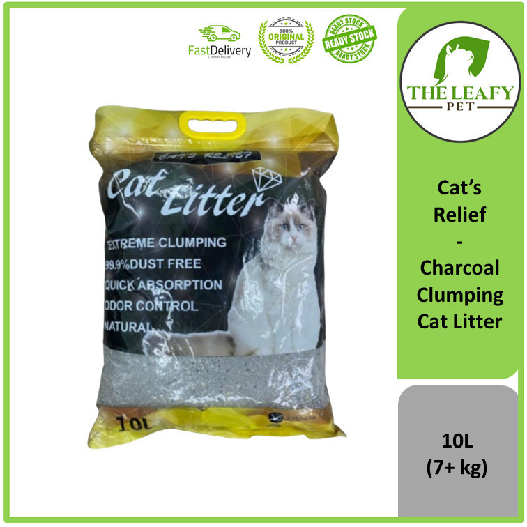 Cat 's / Cats Relief Charcoal Clumping Cat Litter - 10L ( 7 +kg ...