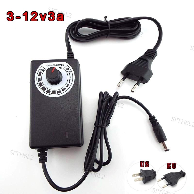 3v-12v 3A Universal Adaptor AC เป็น DC แหล่งจ่ายไฟแบบปรับได้ ...