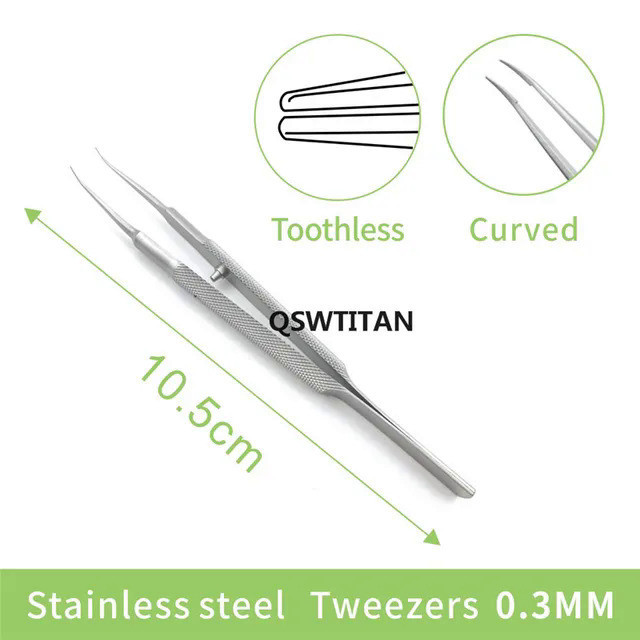 10.5CM Ophthalmic Tweezers Ophthalmic Microsurgical Forceps Titanium ...