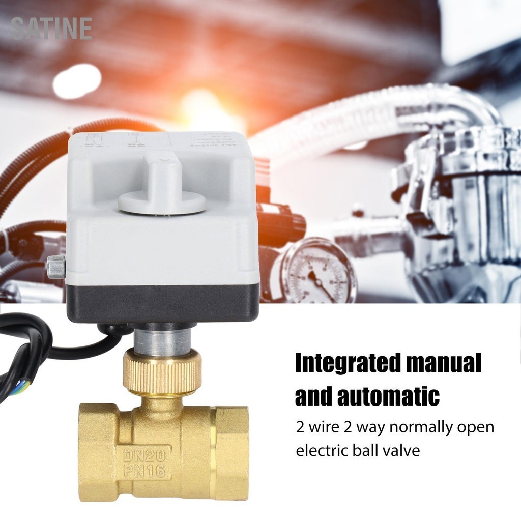 SaTine DN20 บอลวาล์วแบบแมนนวลและอัตโนมัติ 2 ทาง สายปกติเปิดบอลวาล์ว ...