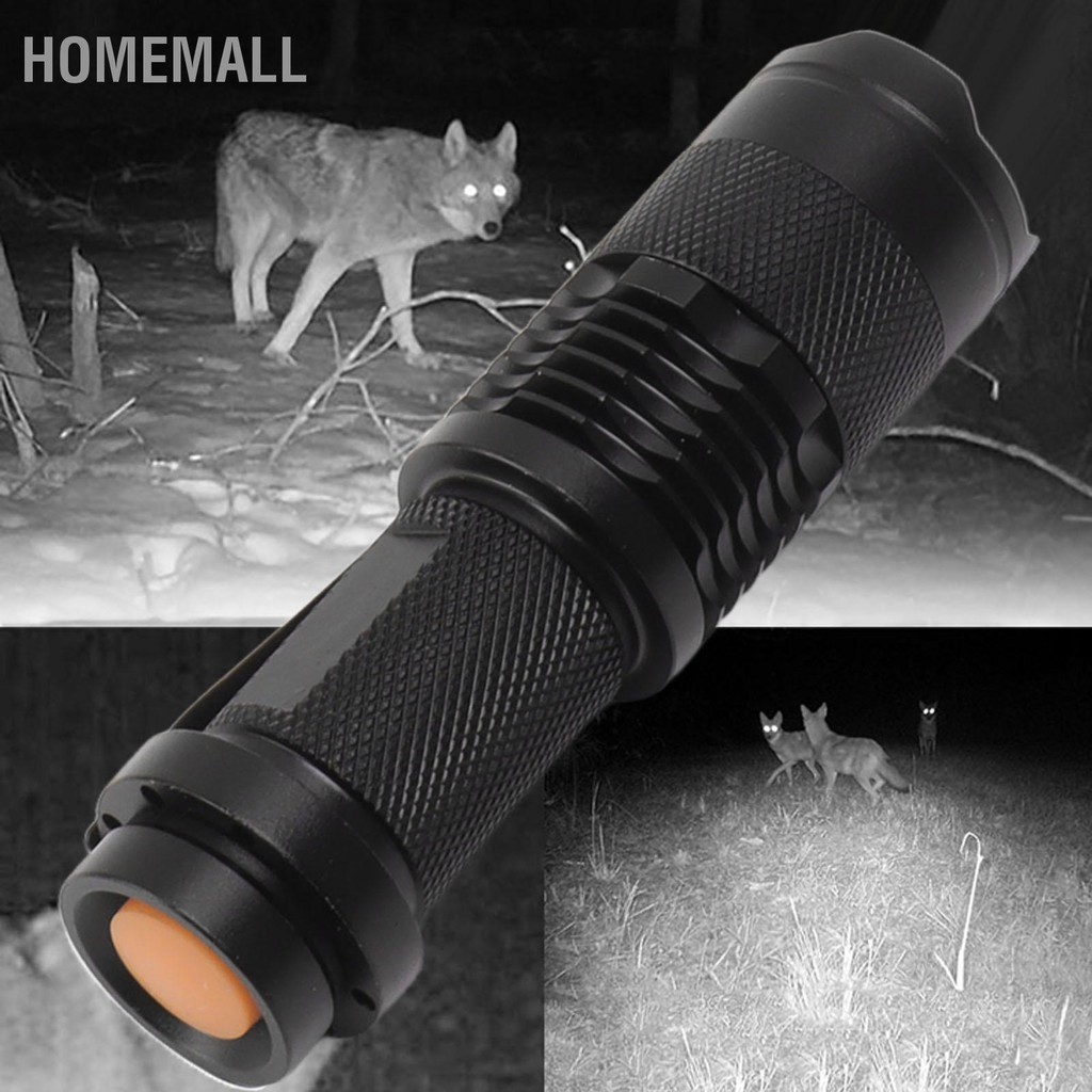 HomeMall 850nm ไฟฉายอินฟราเรด Zoomable IR Night Vision ไฟฉายสำหรับตกปลา ...