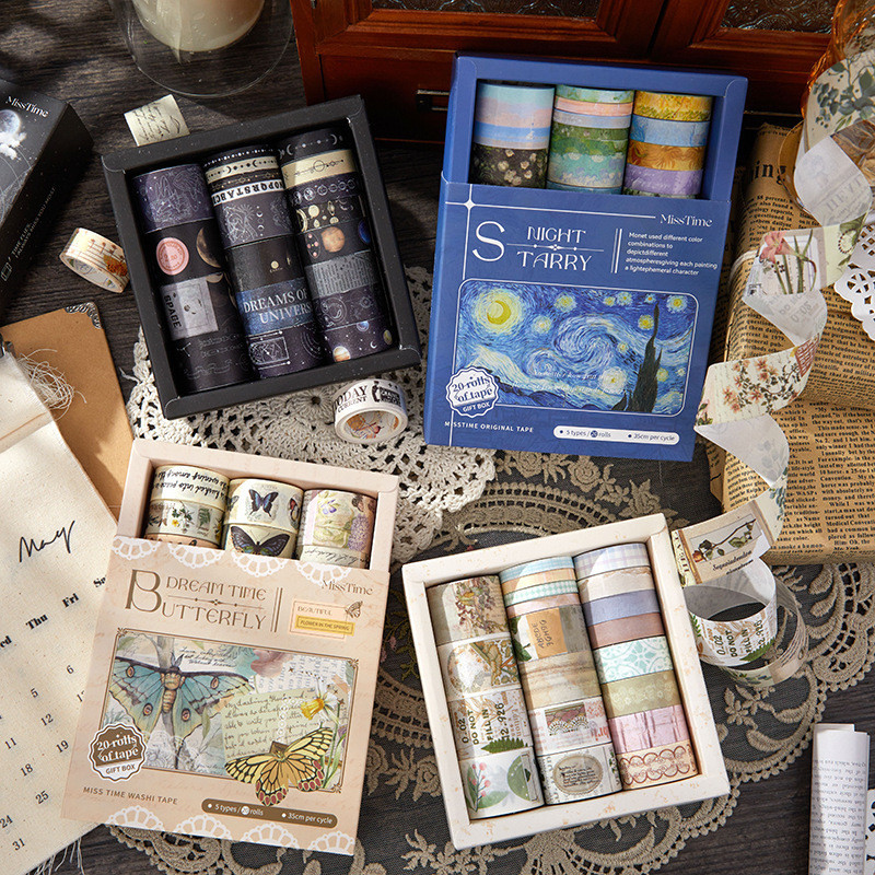 Enwei 20 ม ้ วน [Starry Night Series ] Aesthetics Journal Masking Tape ...