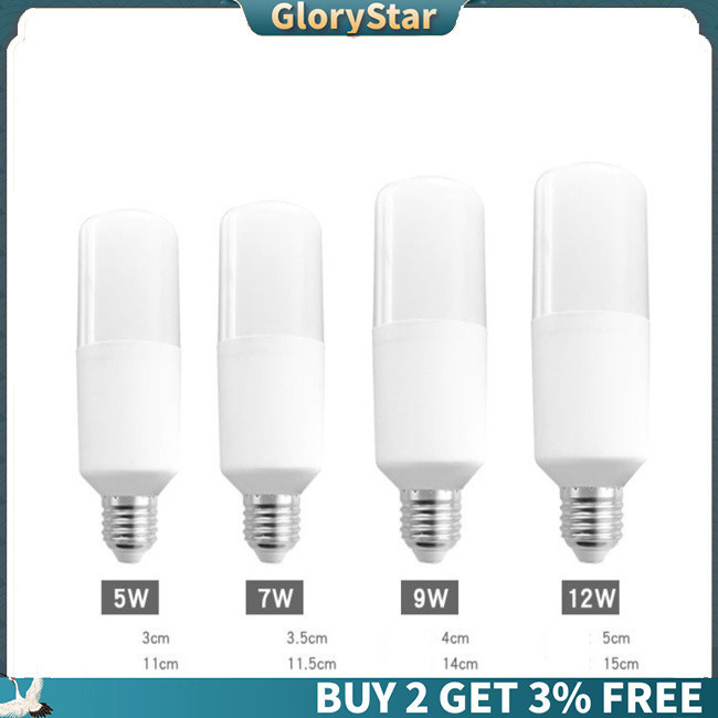 Glorystar 5w 10w 15w 20w หลอดไฟ Led 6500k Daylight Effect หลอดไฟ Led ข ...