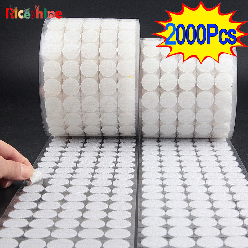 2000 ชิ้น = 1000 คู่ Self กาว Velcro Dots Felt สติกเกอร์/Magic Sticky ...