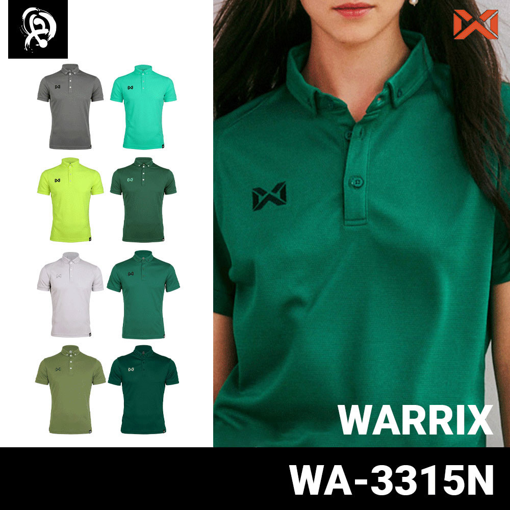 WARRIX เสื้อโปโล รุ่น CLASSIC WA-3315N / WA-PLAN15 เนื้อผ้า Polyester SET2 แท้100% | Shopee Thailand