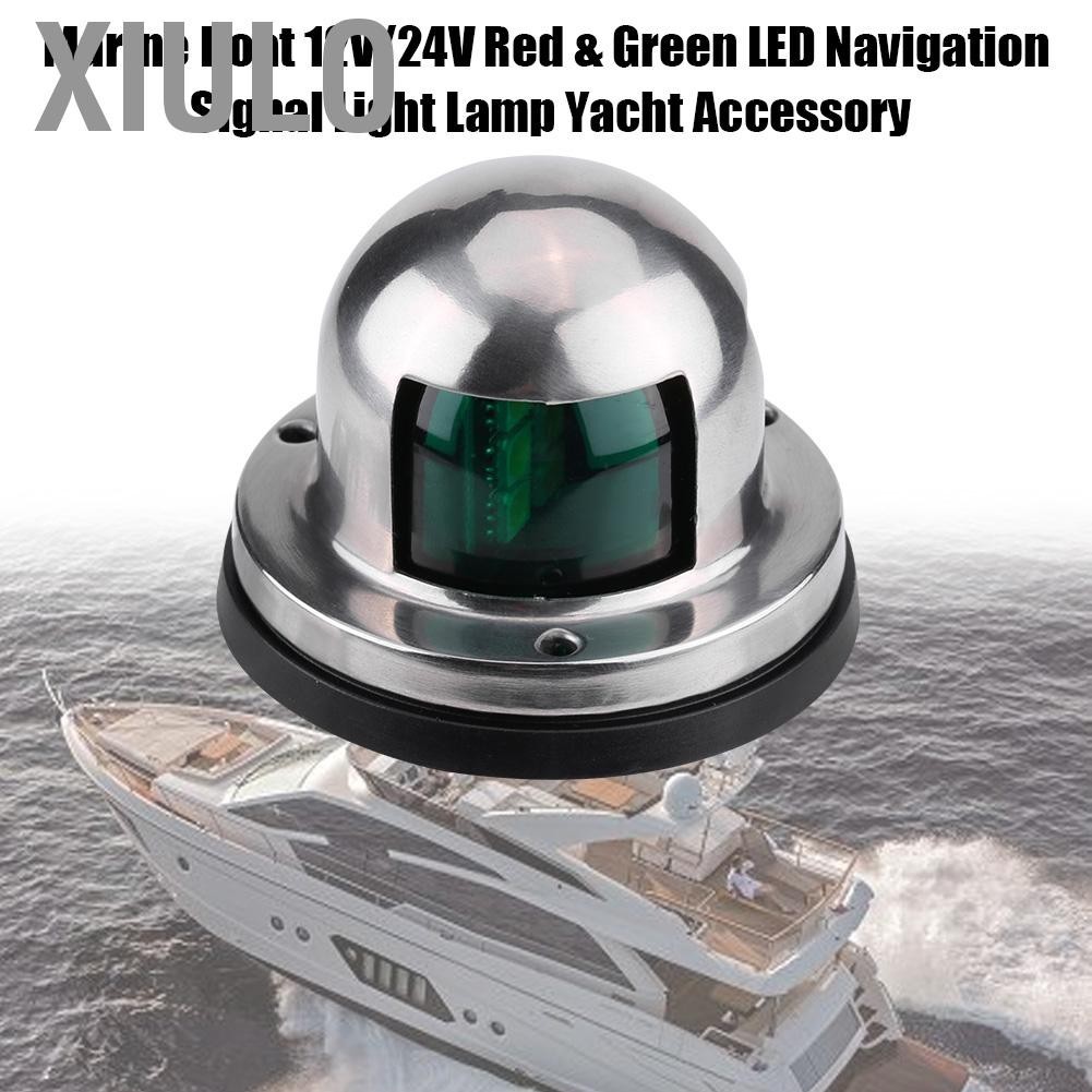 Xiulo Marine เรือ 12V สแตนเลสสีแดงสีเขียว LED Navigation Light Deck ...