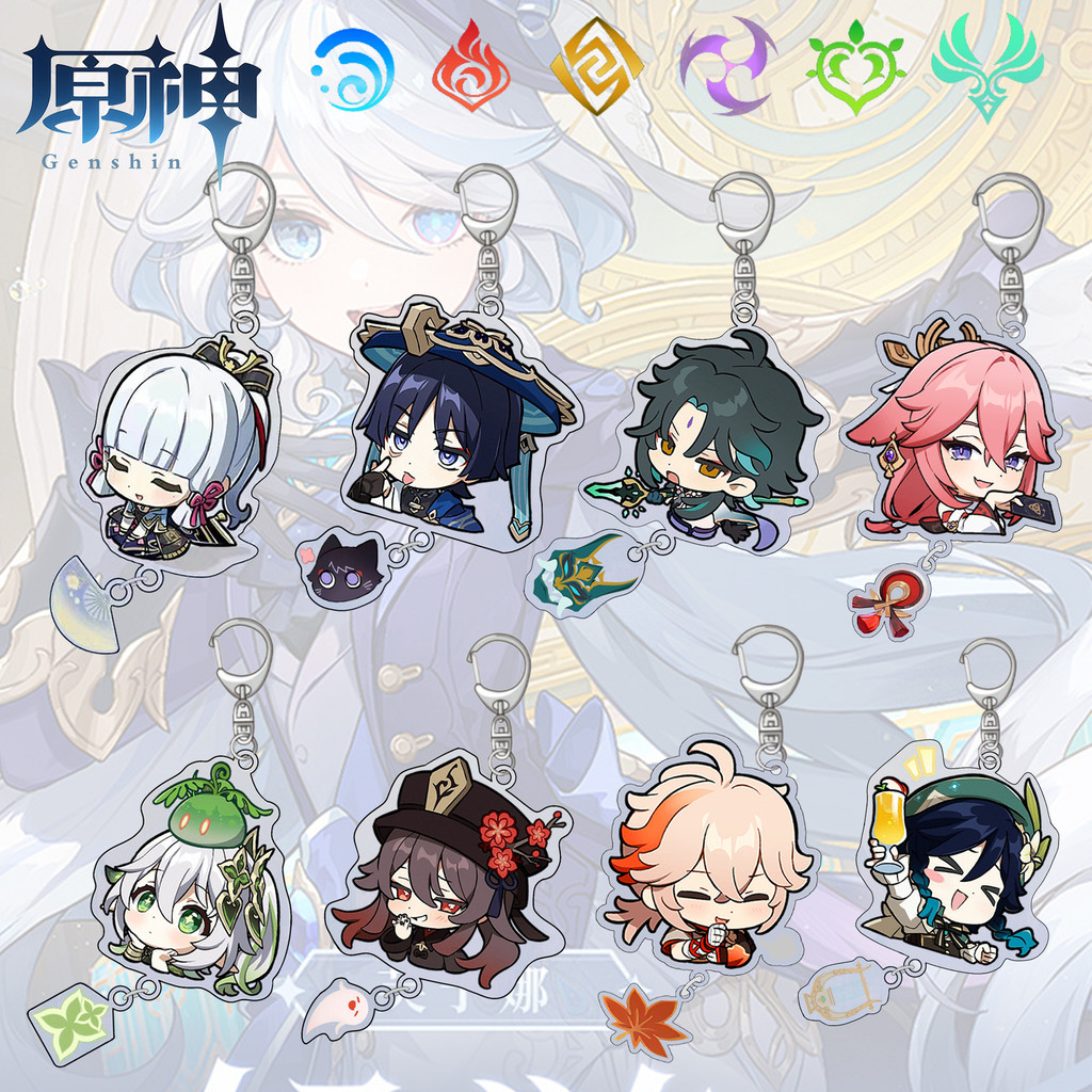 จี้พวงกุญแจ Genshin Impact ขายส่ง Nahida Venti Zhongli Xiao อะคริลิก อนิเมะ อุปกรณ์ตกแต่งสองมิติ ...