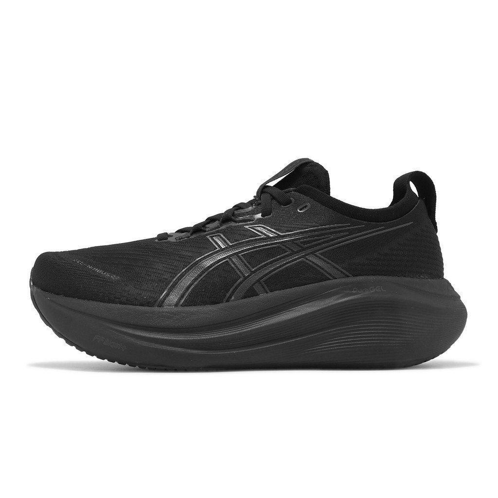 รองเท้าวิ่ง Asics GEL-Nimbus 27 สำหรับผู้ชาย สีดำ ขนาดกว้าง [ACS] 1011B 956001 | Shopee Thailand
