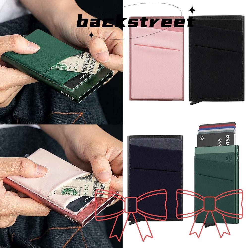 Backstreet Bank Card Holder, Slim RFID/NFC Blocking Pop Up Wallet ...