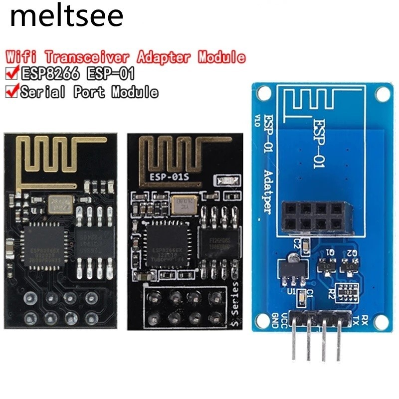 Esp8266 ESP-01 ESP-01S Serial WiFi โมดูลอะแดปเตอร ์ ไร ้ สาย 3.3V 5V Esp01 ESP01S Breakout PCB ...