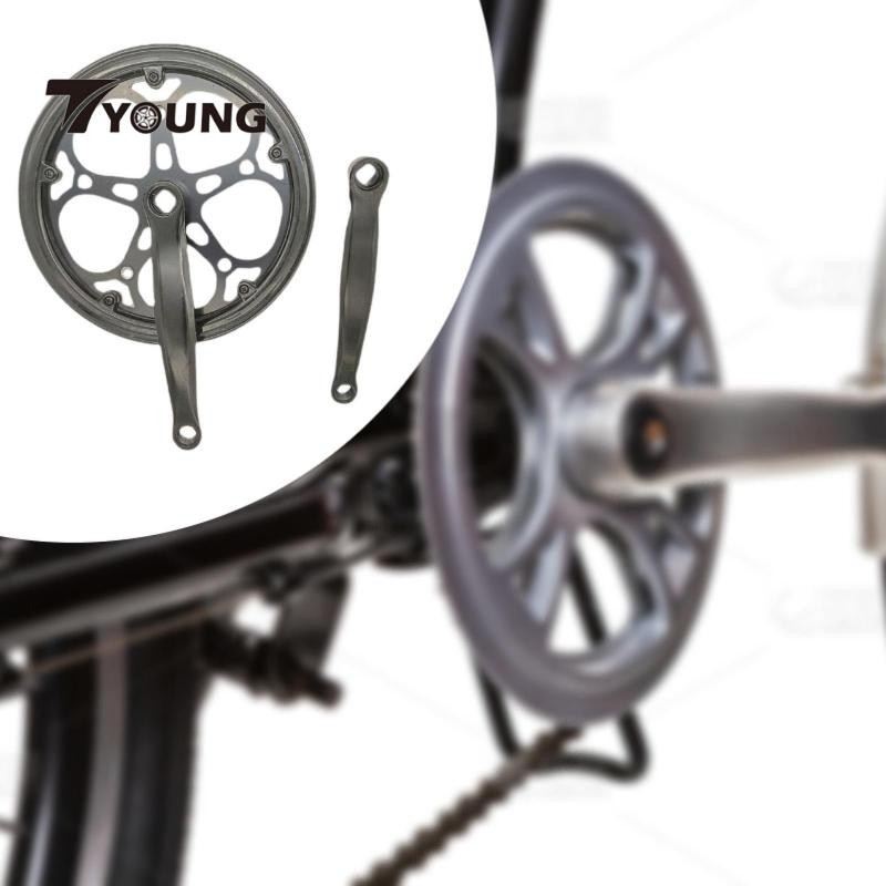 [ Bike Crankset Single Chainring Bike Crank Arm Set 52T Chain Wheel ...