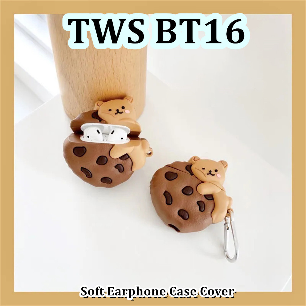 In Stock สําหรับ TWS BT16 กรณีน่ารักการ์ตูนบิสกิตหมีซิลิโคนอ่อนนุ่มหู ...