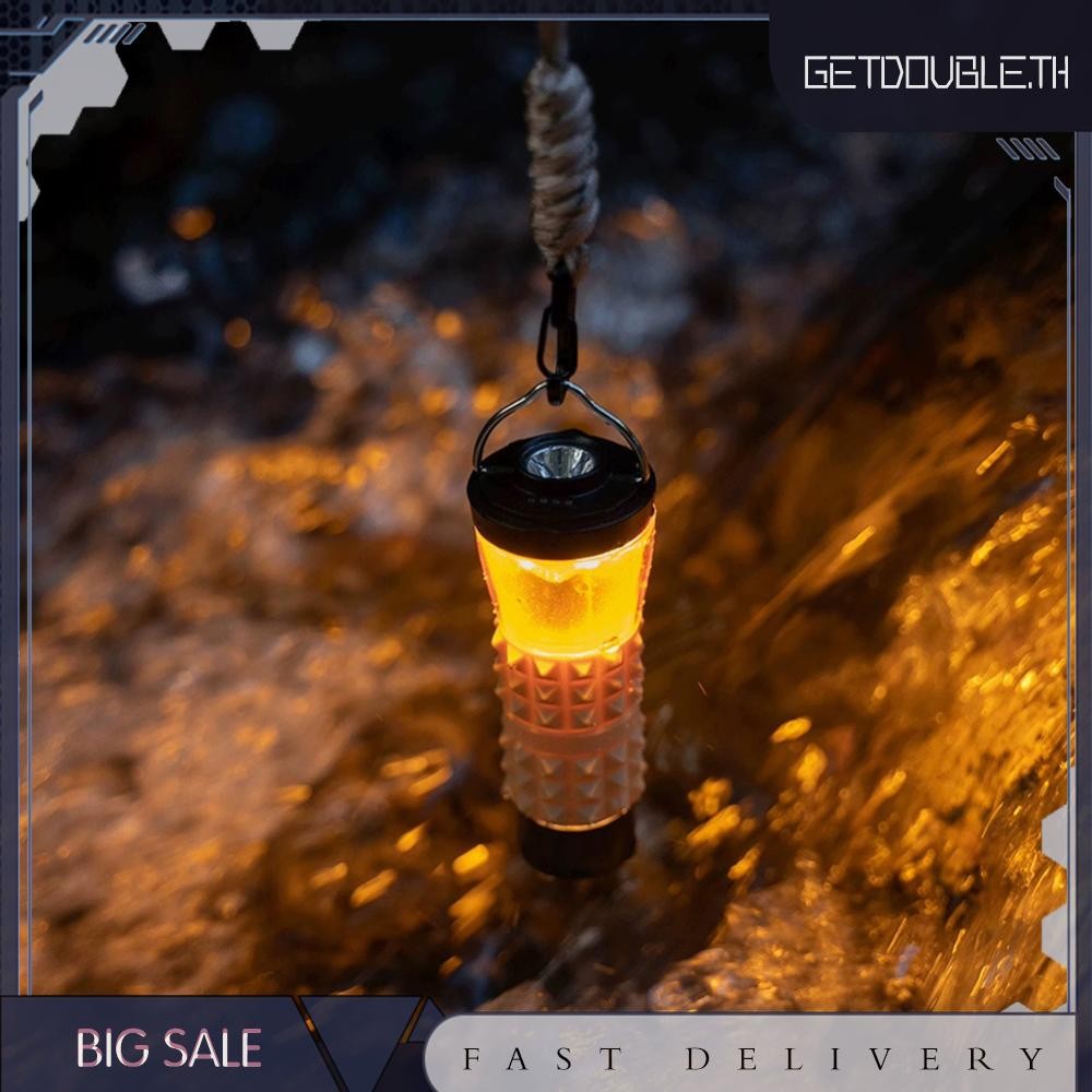 [Getdouble.th] ไฟตั้งแคมป์โคมไฟกลางแจ้ง 3 โหมด USB ชาร์จฉุกเฉิน Mini Falshlight | Shopee Thailand