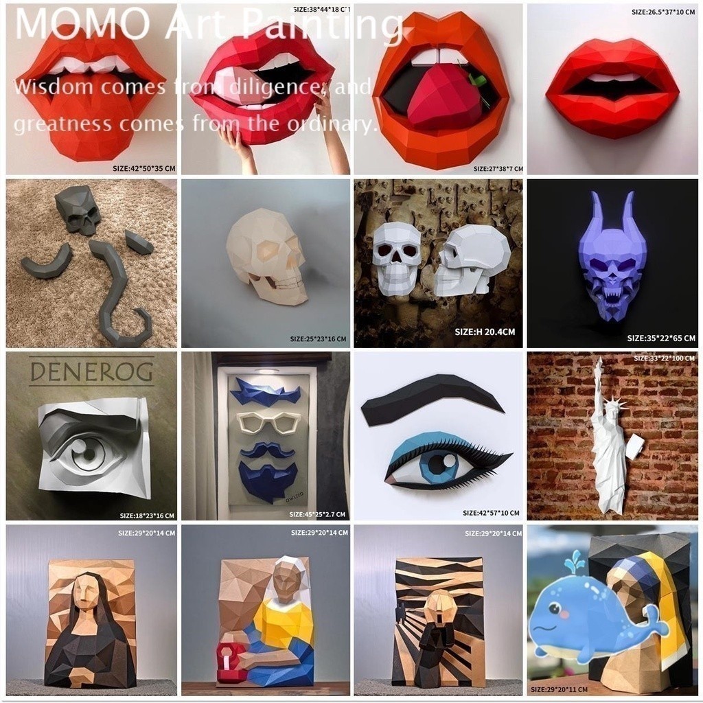 Momo D6 Creative กระดาษสามมิติรุ่น L2 ตัวอักษรกระดาษรุ่นแขวนผนังตกแต่ง ...