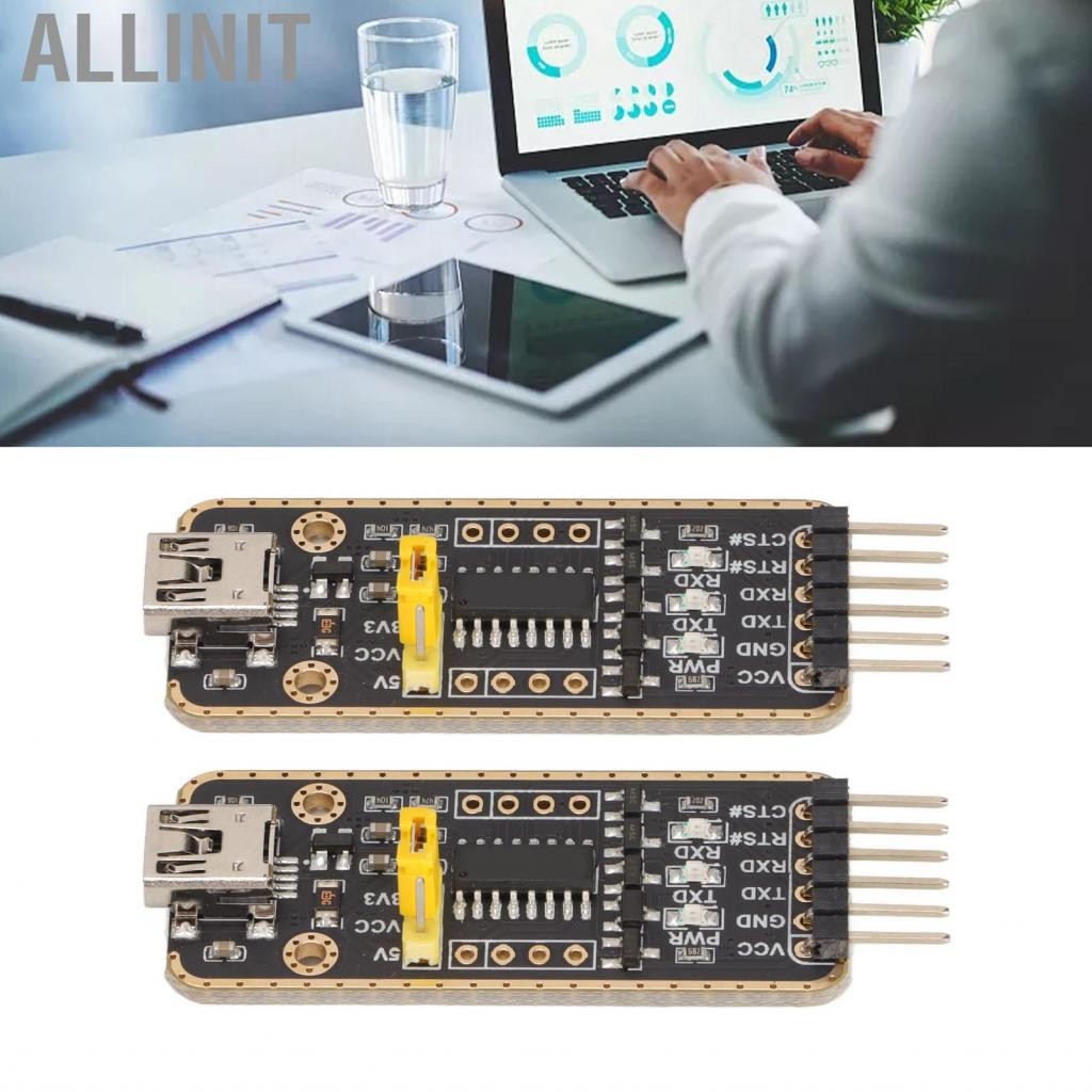 Allinit DYZQ การสื่อสารแบบอนุกรมโมดูล PCB วัสดุ USB เป็น UART TTL Converter Protection การ ...