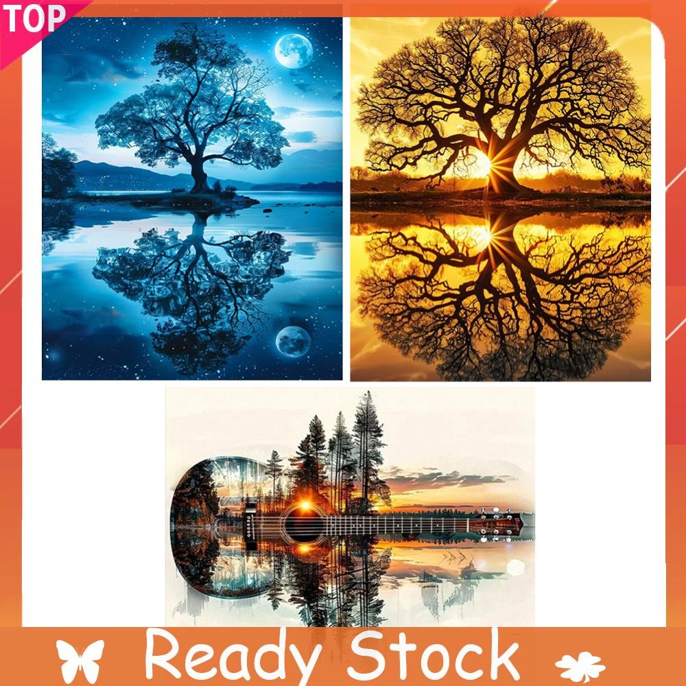5d DIY เต็มรอบเจาะเพชรจิตรกรรม Reflection Kit ตกแต่งบ้าน Art 40x50 ซม. ...