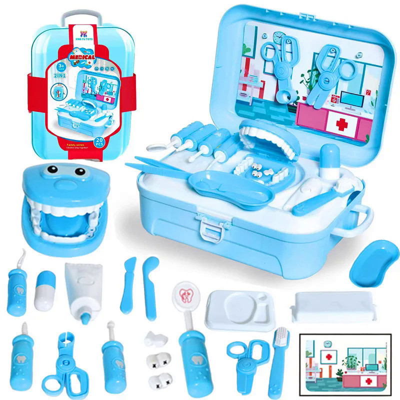 Dentist Set, Pretend Play Set With Teeth And Dental Accessories (25 ...