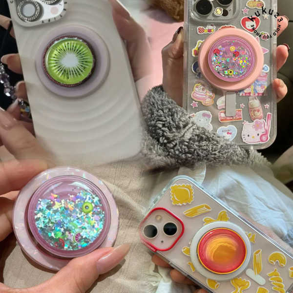 magsafe stand griptok หยิก พระอาทิตย์ตกแม่เหล็กที่วางโทรศัพท์กีวีถุงลม ...