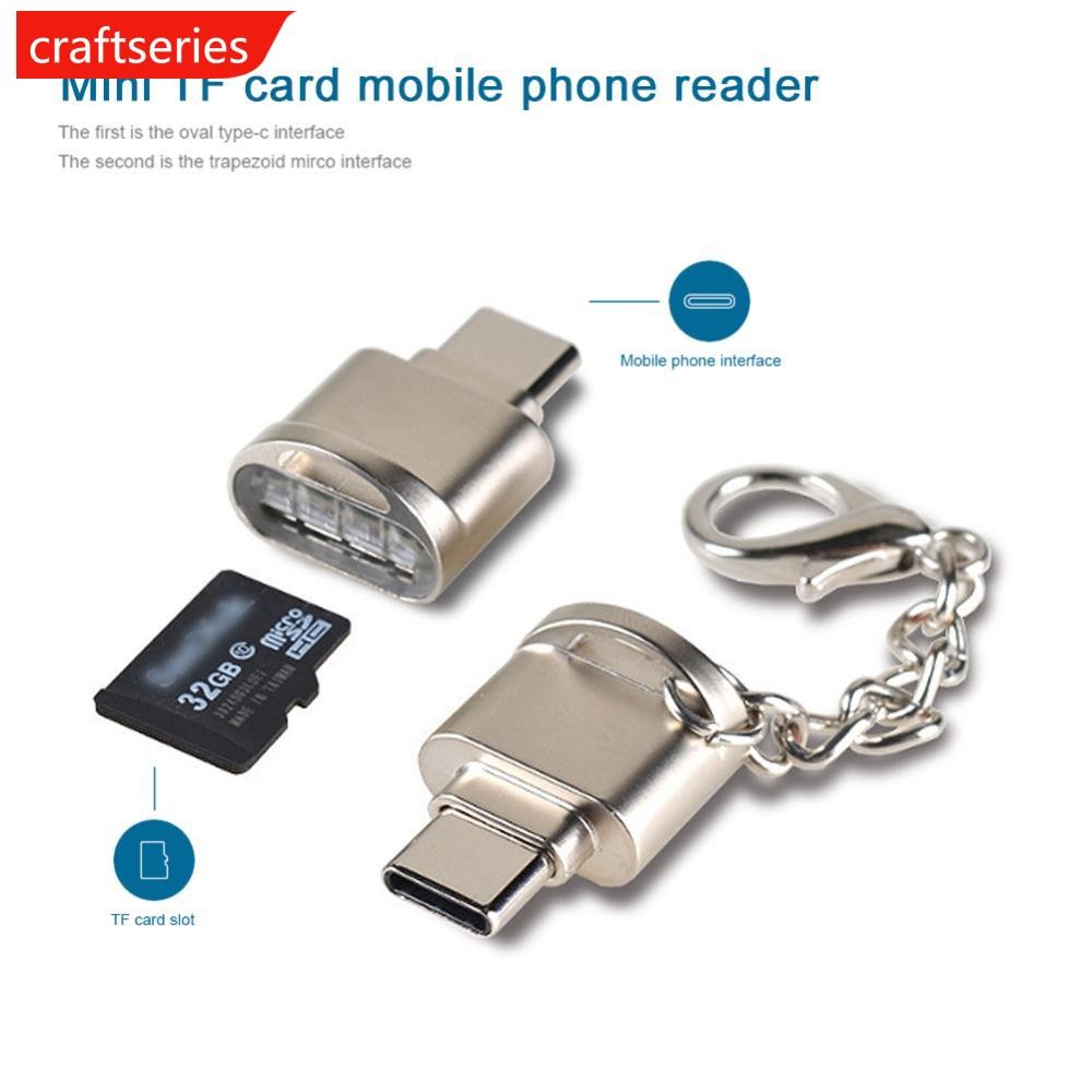 CFE เครื่องอ่านการ์ดขนาดเล็กแบบพกพา Type C Micro SD TF เครื่องอ่านการ์ดหน่วยความจําอะแดปเตอร์ ...
