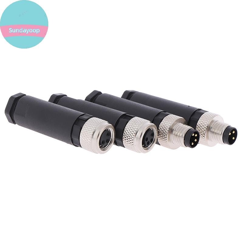Sund 1 PC M8 Sensor Connector 3/4 Pin ปลั๊กมุมตรงชาย/หญิง TH | Shopee ...
