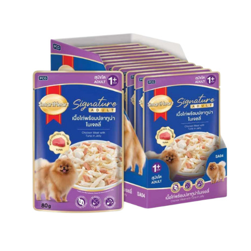 SmartHeart Signature อาหารเปียกสุนัขโต [ยกโหล 12 ซอง] สมาร์ทฮาร์ท ซิก ...