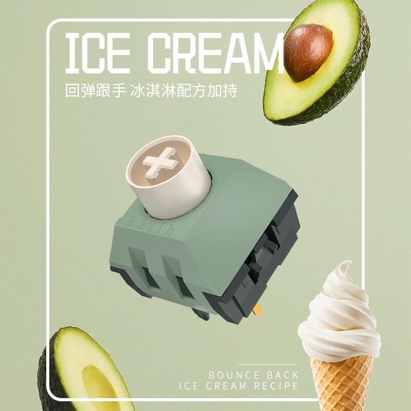 Kailh กล่อง Avocado Ice Cream Pro สวิทช์ 5Pin Linear POM Custom ...