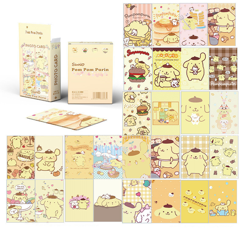 50 ชิ ้ น/box PomPomPurin Photo Card Laser HD การ ์ ตูน Sanrio Lomo ...