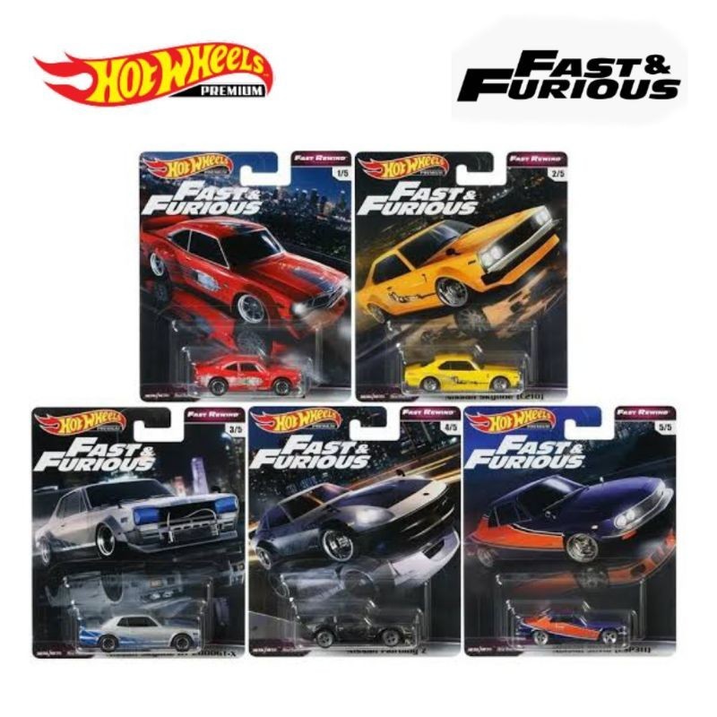Hot Wheels Premium Fast Furious Set Fast Rewind Original Diecast car ...